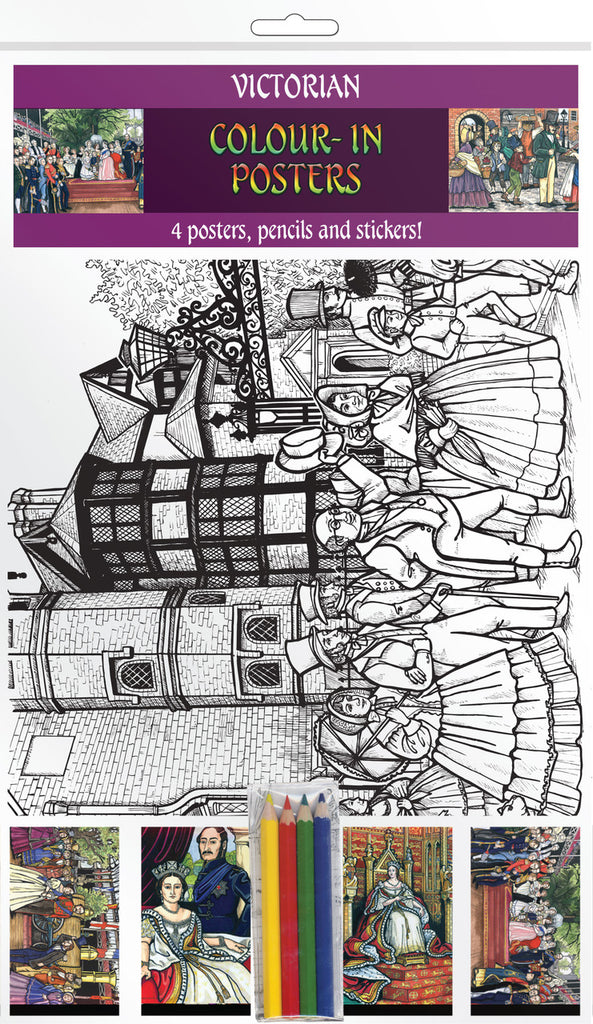 A4 Colour-in Posters - Victorian Life – TimeLine Gifts